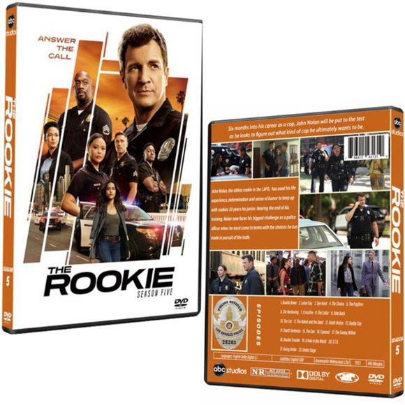 Media | The Rookie Season 5 Dvd Region 1 For Us 4 Discs Sealed New Ship ...